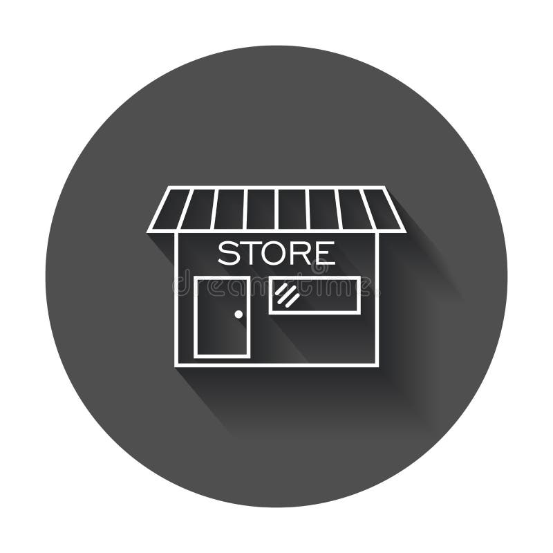 Store Icon Vector Illustration in Flat Style. Stock Vector ...