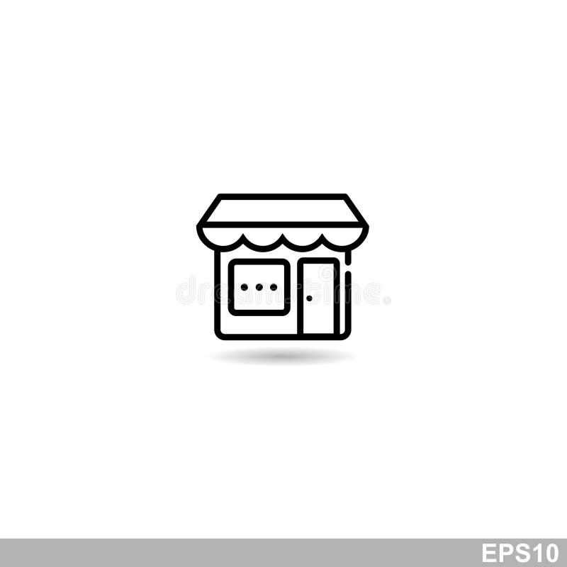 Store icon vector stock vector. Illustration of simple - 178740668