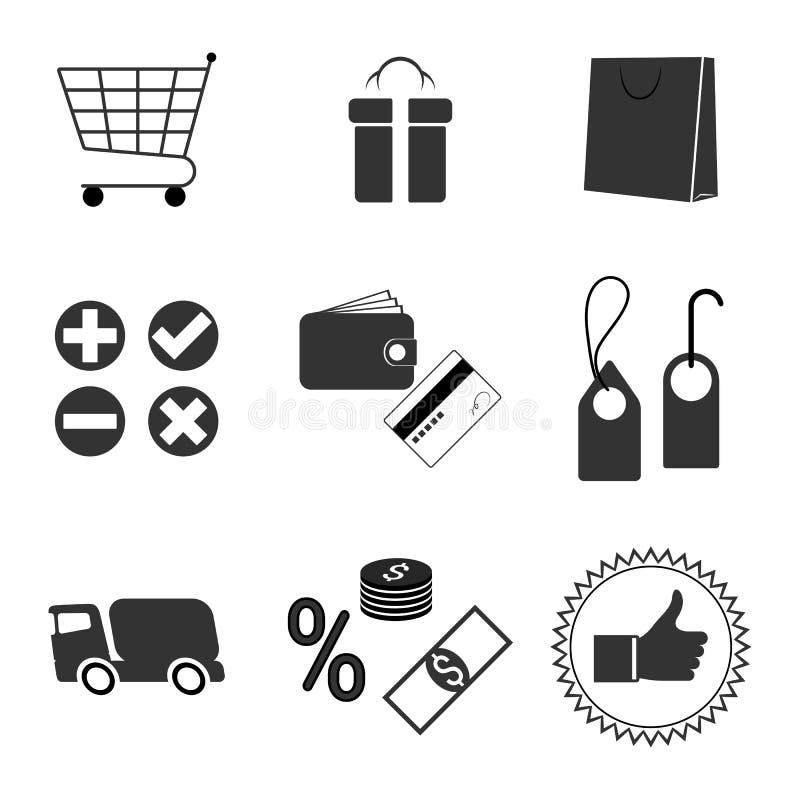 Store icons stock illustration. Illustration of pictogram - 98631221