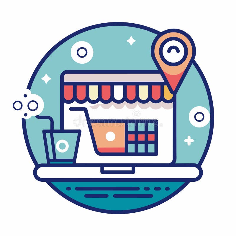 A Store Interior Featuring a Map and a Drink on a Table, a Minimalist ...