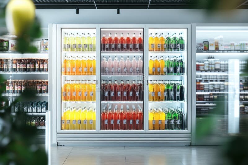 A Store with a Large Selection of Drinks, Including Many Bottles of ...