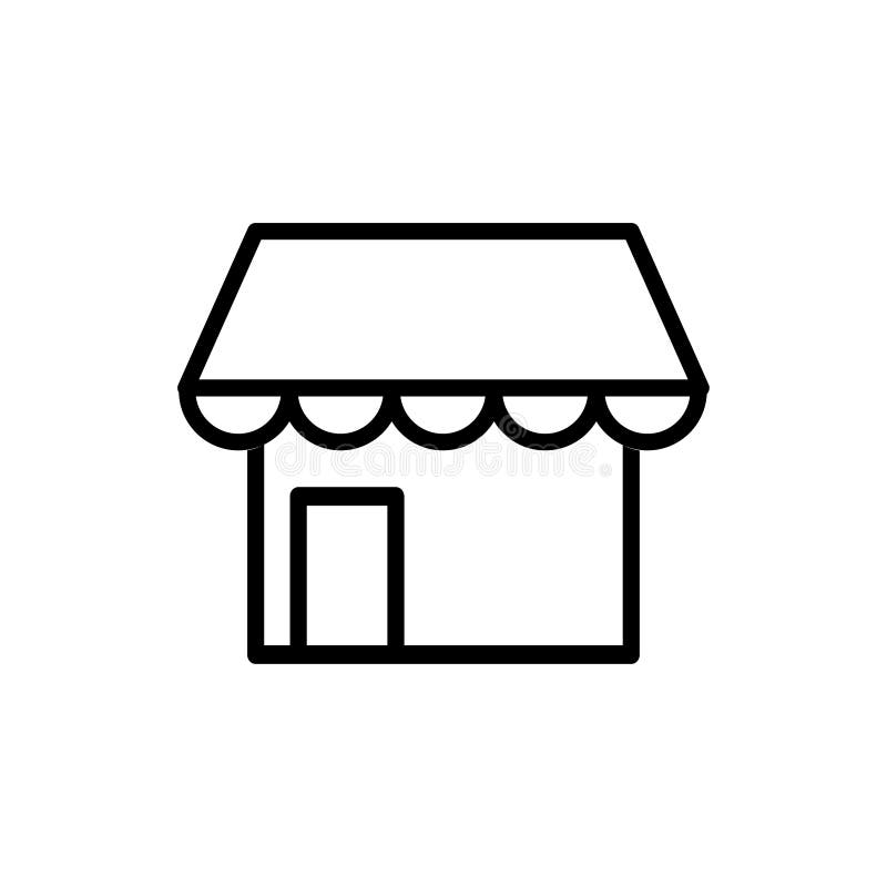 Store Line Icon Vector Illustration Stock Vector - Illustration of ...