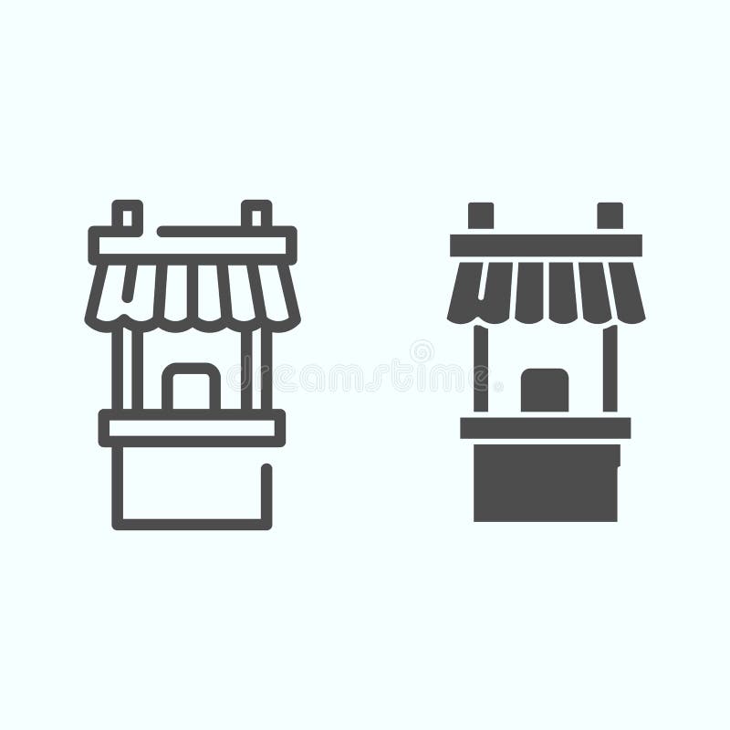 Shop Building Thin Line Icon, Shopping Concept, Store Showcase Sign on ...