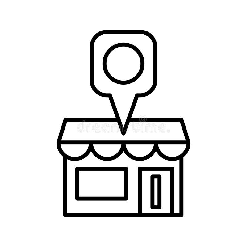 Store Location Icon. Market Place Stock Vector - Illustration of ...