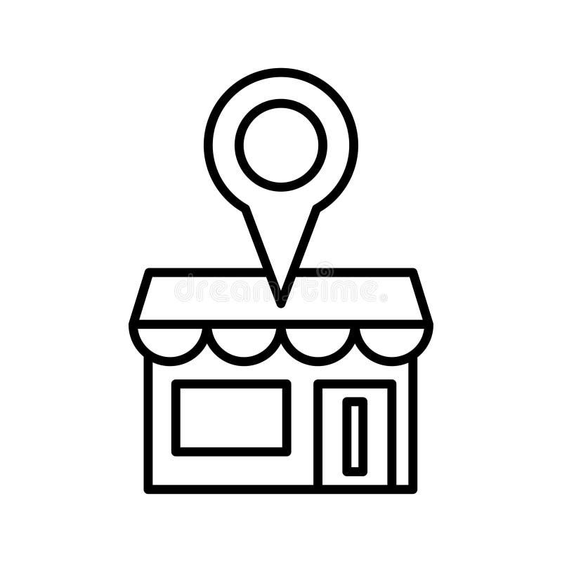 Store Location Icon. Market Place Stock Vector - Illustration of ...