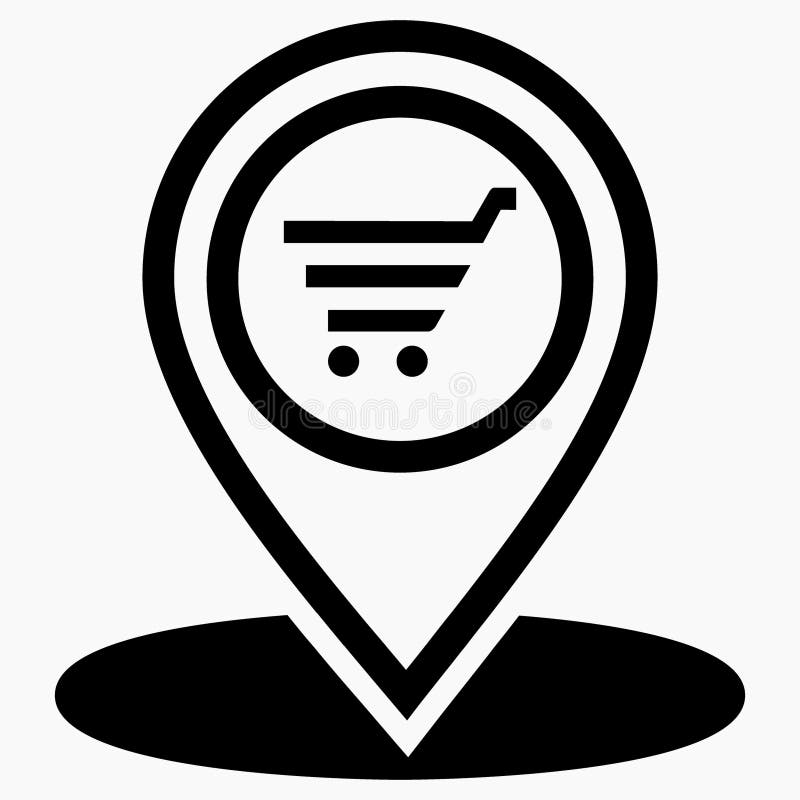 Store location icon stock vector. Illustration of market - 275347552