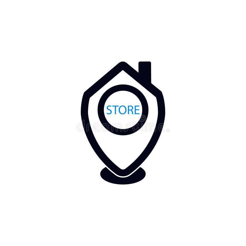 Store Location Pin Icon Vector Stock Vector - Illustration of ...