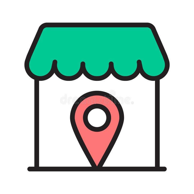 Store Location stock vector. Illustration of colored - 336359635
