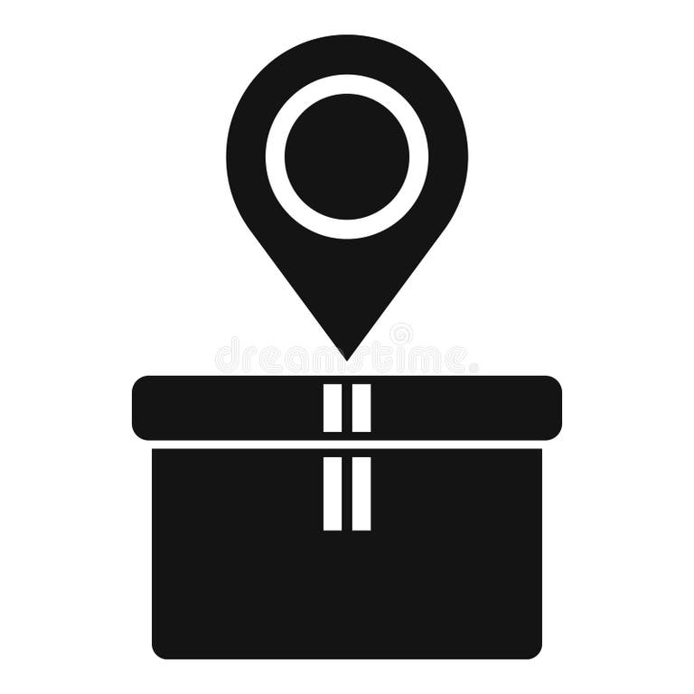 Store Locator Parcel Icon Simple Vector. Target Badge Stock Vector ...