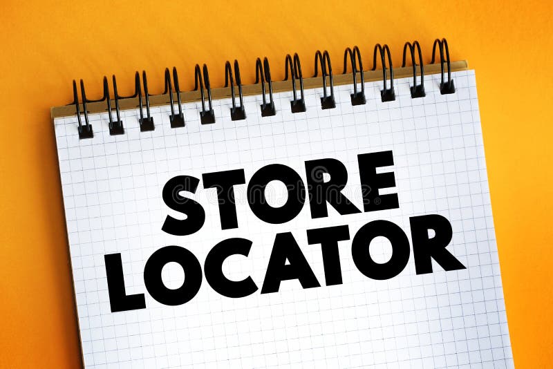 Store Locator Text on Notepad, Concept Background Stock Photo - Image ...