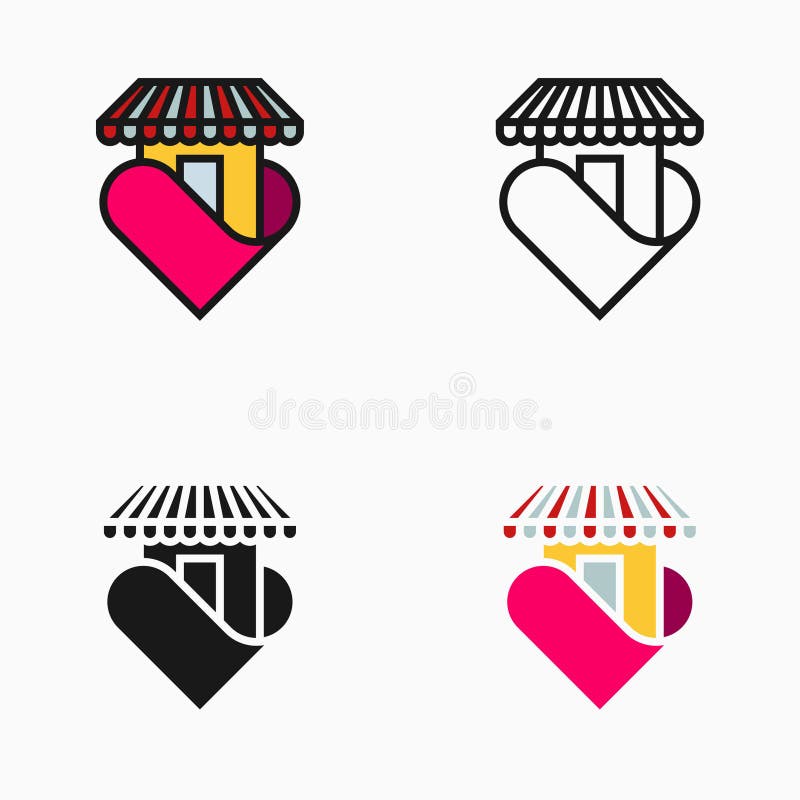Store Lover Icon, Symbol or Logo Stock Vector - Illustration of ...