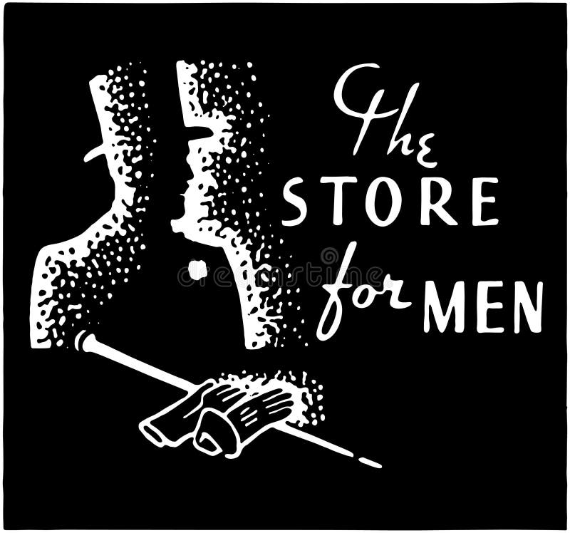 The Store for Men 3 stock vector. Illustration of advertising - 42095035