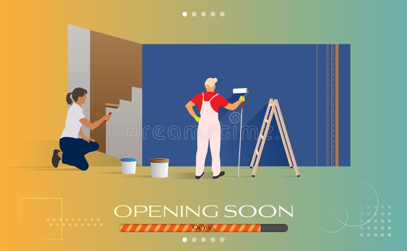 Store Opening Promotional Poster. Stock Vector - Illustration of open ...