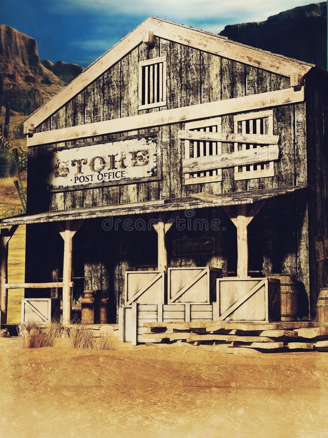 Wild West Post Office Stock Illustrations – 48 Wild West Post Office ...