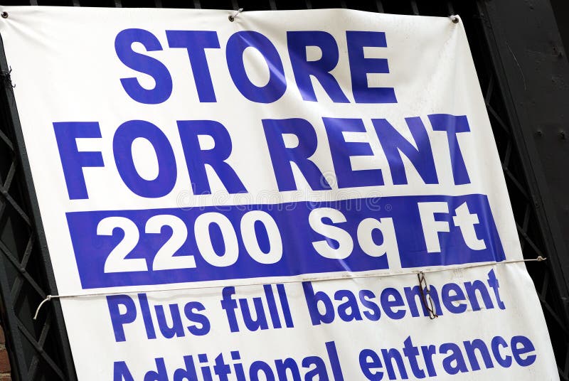 Store for rent sign stock image. Image of store, rental - 15105009