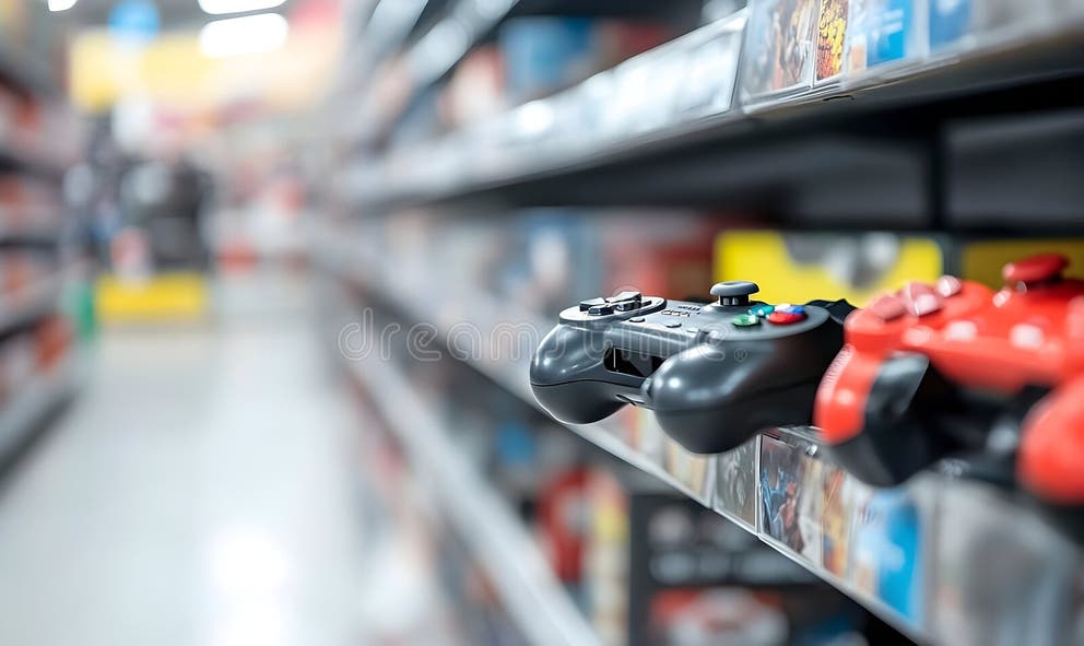 Game Controller on Store Shelf Stock Illustration - Illustration of ...