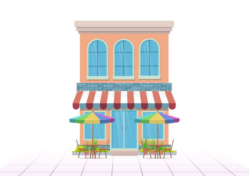 Store and Shop Building Front View Stock Vector - Illustration of shop ...