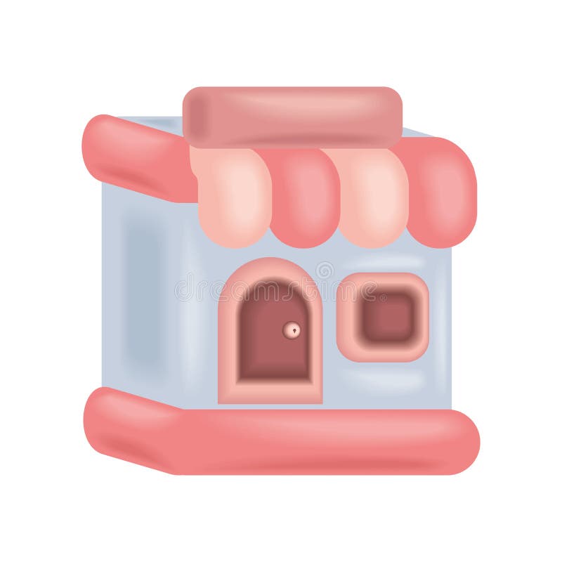 Store Shopping Facade Commercial Icon Stock Vector - Illustration of ...