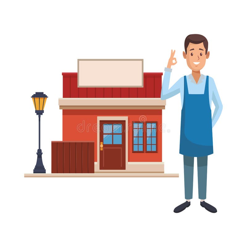 Store Owner Front Shop Stock Illustrations – 681 Store Owner Front Shop ...