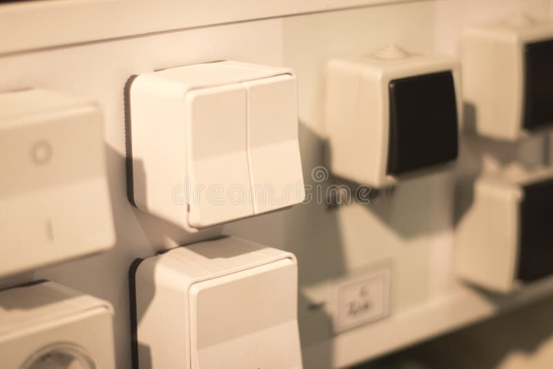 Store Socket Switch Display Stock Image - Image of product, plug: 218045351