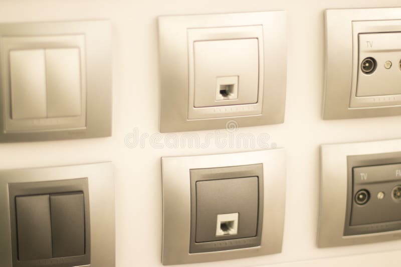 Store Socket Switch Display Stock Photo - Image of plug, installation ...