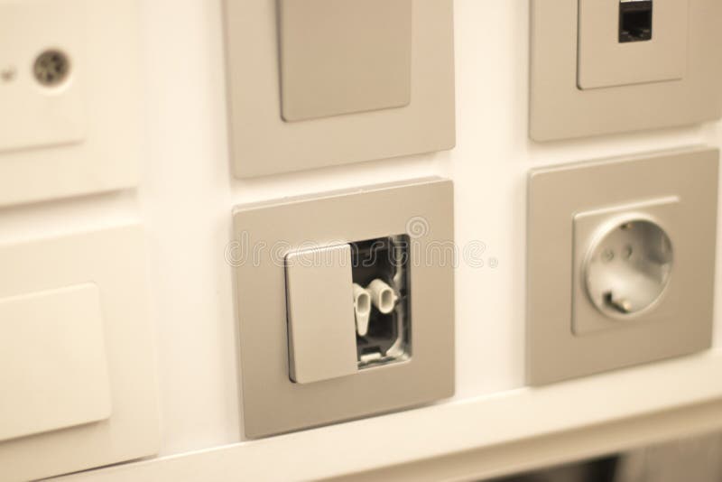 Store Socket Switch Display Stock Image - Image of electrician, plug ...