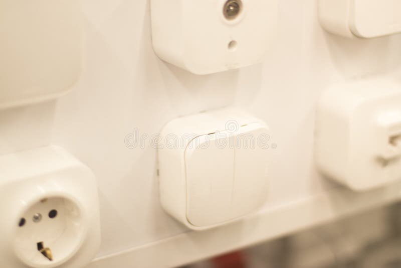 Store Socket Switch Display Stock Photo - Image of interior, choice ...