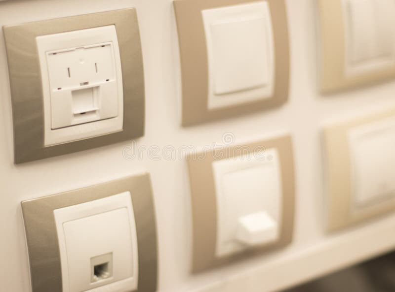 Store Socket Switch Display Stock Photo - Image of household, hardware ...