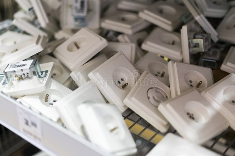 Store Socket and Switch Display of Products on Sale on Wall ...