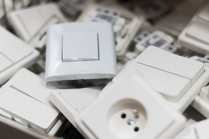 Store Socket and Switch Display of Products on Sale on Wall ...