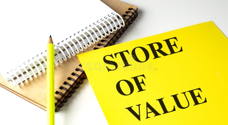 Store of Value Concept with Calculator, Financial Data Sheets, Notepad ...