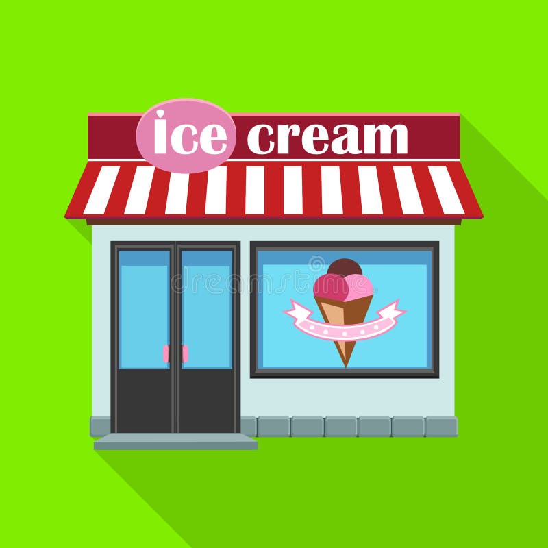 Facade Store Vector Cartoon Set Icon. Vector Illustration Storefront on ...