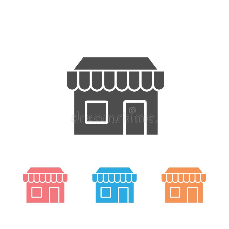 Store Vector Graphics Outline Icon Set Illustration Stock Vector ...