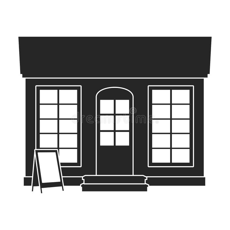 Store Vector Icon.Black Vector Icon Isolated on White Background Store ...
