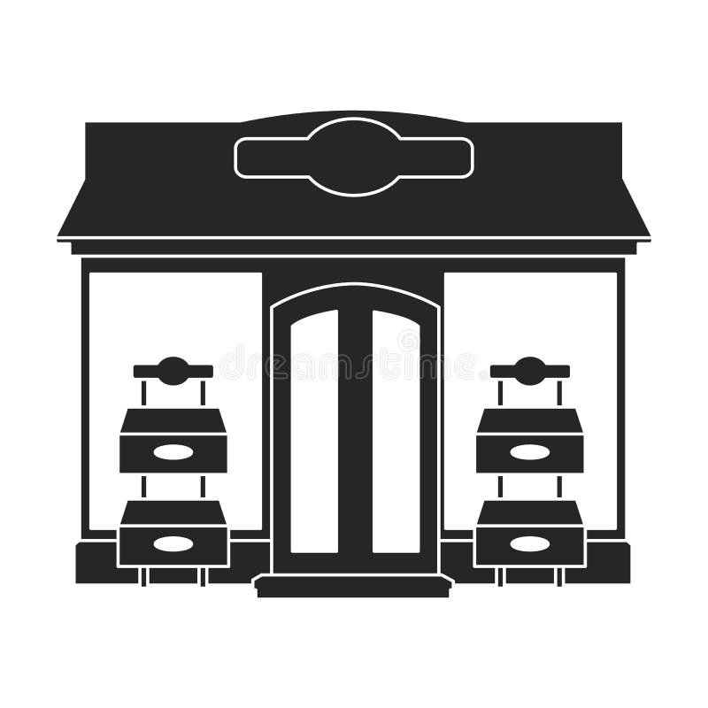 Store Vector Icon.Black Vector Icon Isolated on White Background Store ...