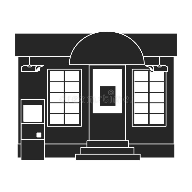 Store Vector Icon.Black Vector Icon Isolated on White Background Store ...