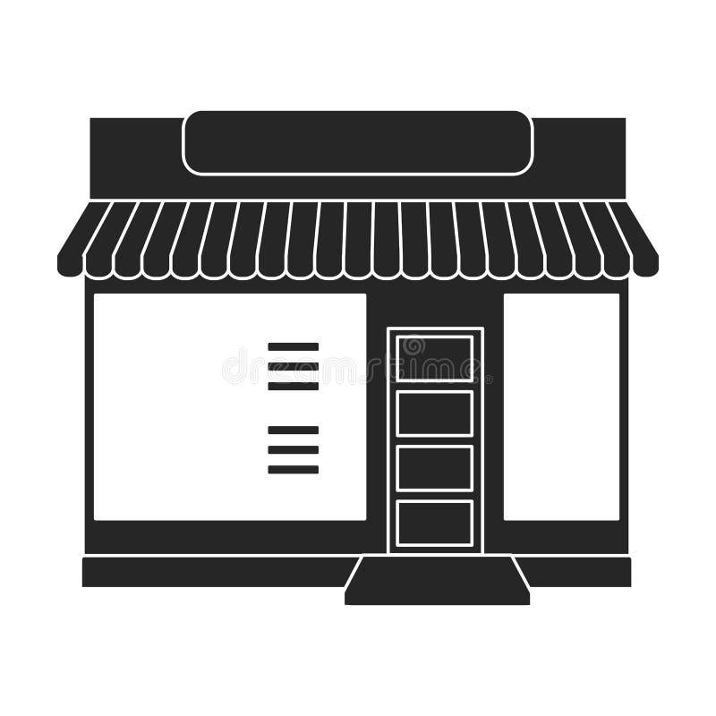 Store Vector Icon.Black Vector Icon Isolated on White Background Store ...