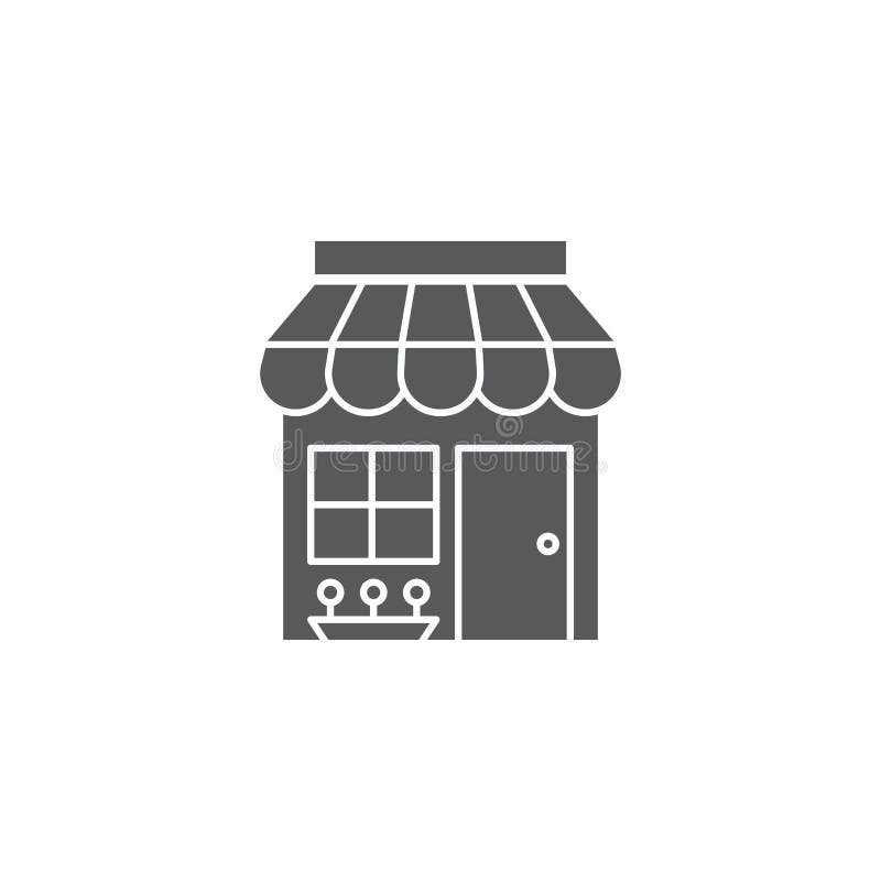Store Vector Icon Market Symbol Concept Isolated on White Background ... Store Vector Icon Market Symbol Concept Isolated on White Background ...