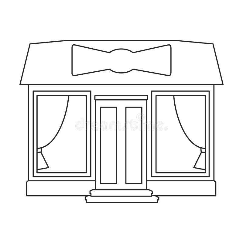 Facade Store Vector Cartoon Set Icon. Vector Illustration Storefront on ...