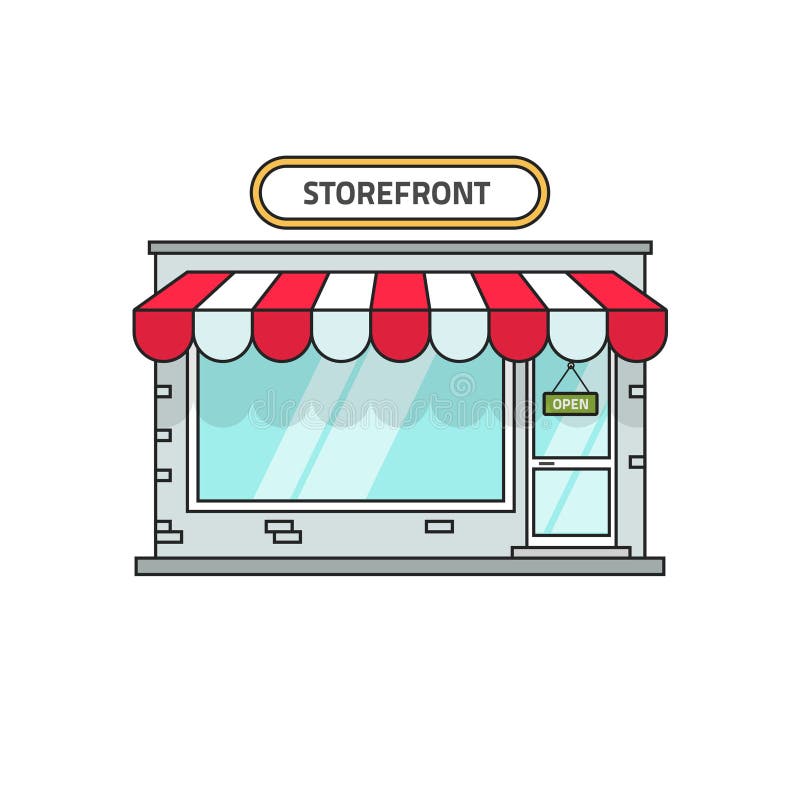 Store Front Outline Stock Illustrations – 12,353 Store Front Outline ...