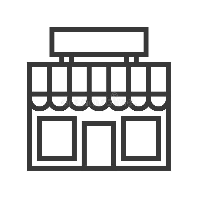 Store Vector, Online Shopping Line Style Icon Editable Outline Stock ...