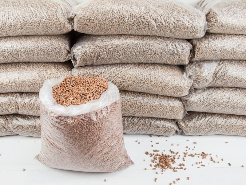 Store of wood pellets stock photo. Image of renewable - 42328886