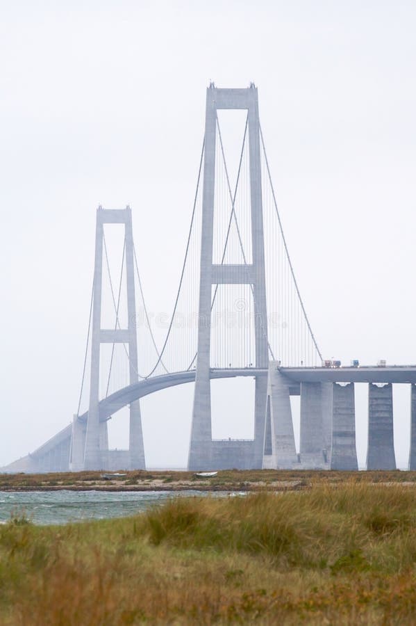 Storebæltsbroen stock image. Image of water, bridge - 153254959