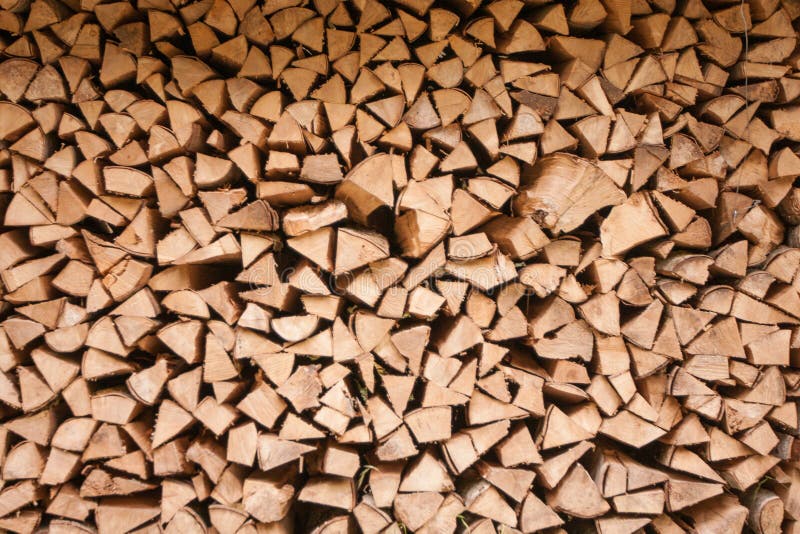 Stored Hard Wood Cut for Fire Place Stock Photo - Image of pine ...