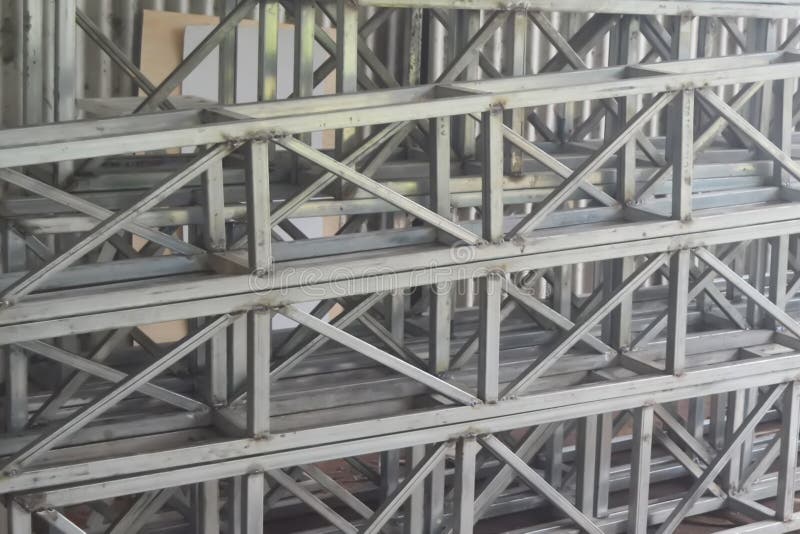 Stored metal rigging frame stock photo. Image of galvanized - 215989774