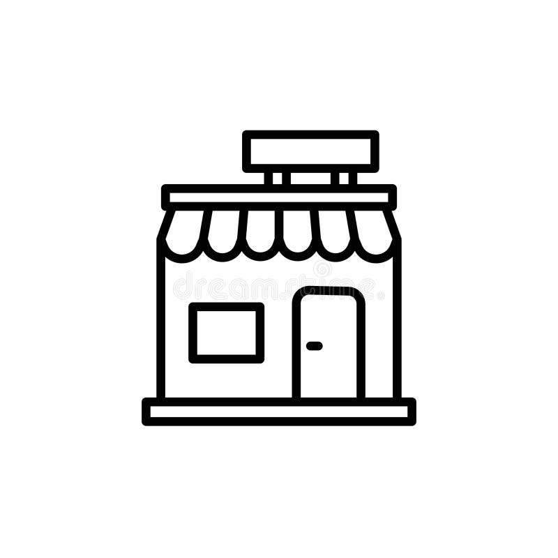 Storefront Icon Perfect for Local Businesses and Shops Stock Vector ...