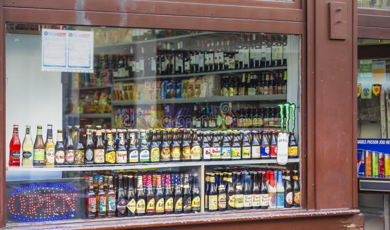 Storefront with a Large Number of Beer Bottles Editorial Photo - Image ...