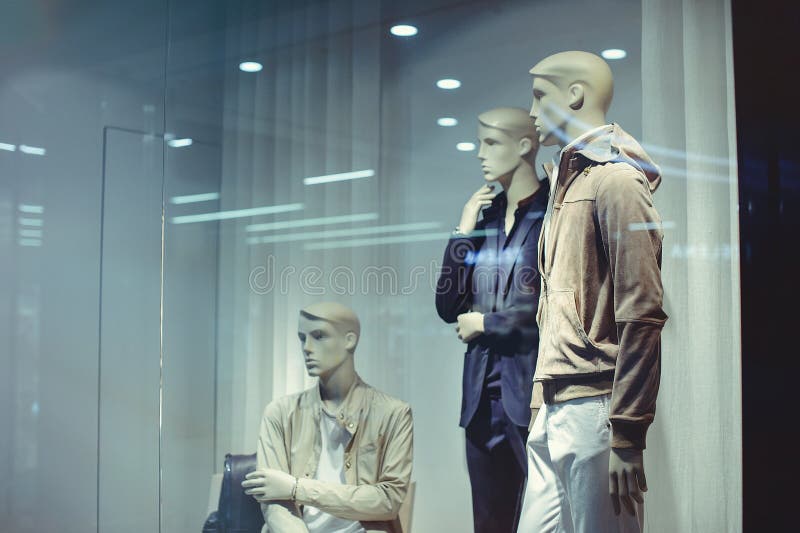 Storefront of Men`s Clothing Stock Photo - Image of outfit, outdoor ...