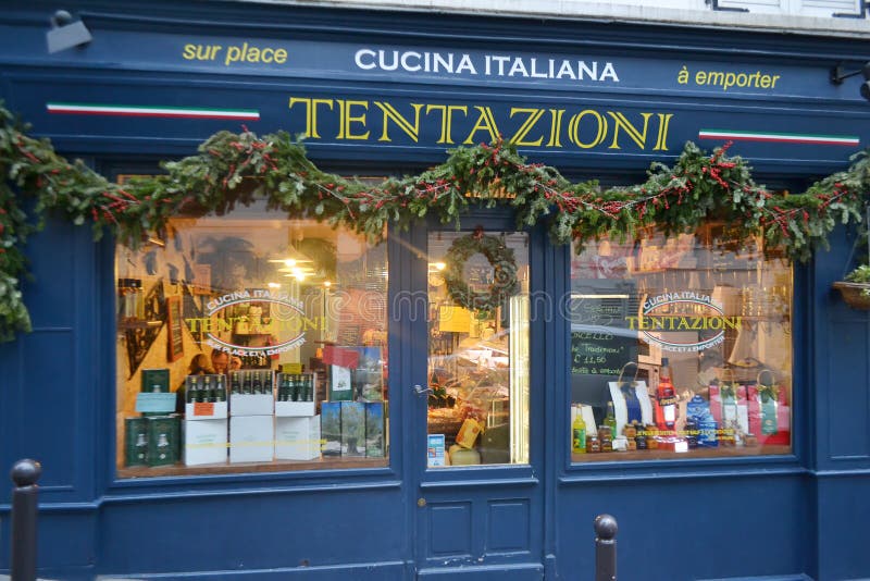 Storefront in Paris. editorial photography. Image of travel - 48987447