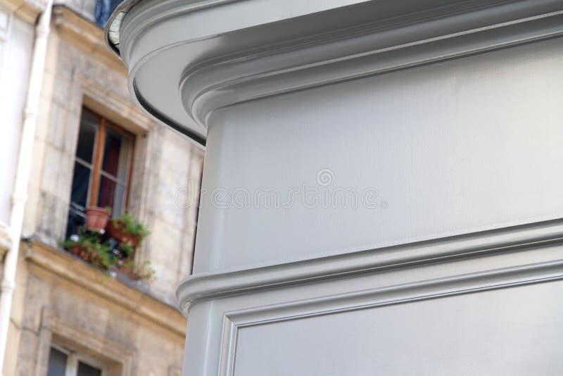 Storefront Shop Corner Mockup. Empty Street Angle on a Sunny Day Stock ...